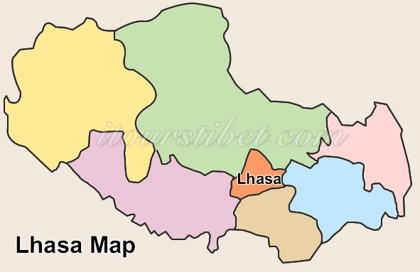 Lhasa Map-TIBETHOLIDAY.COM
